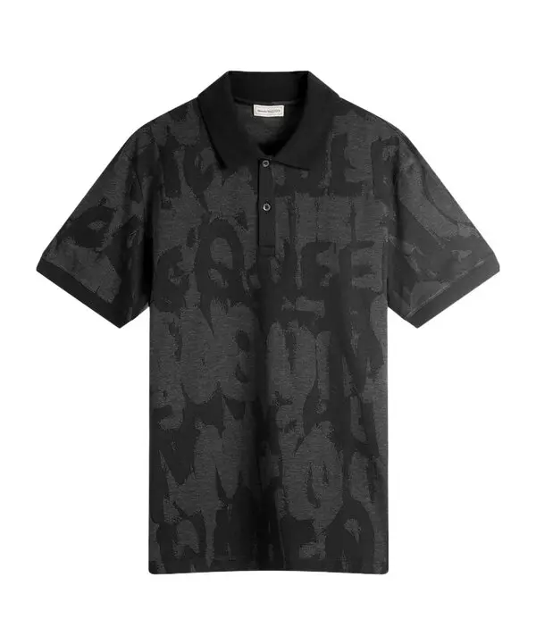 Alexander McQueen Graffiti Polo Shirt
