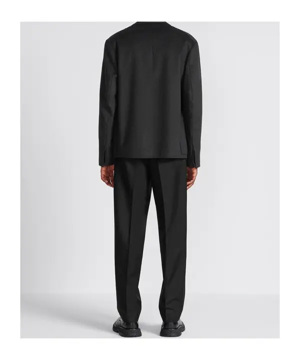 Dior Pleated Straight Leg Trousers - Black