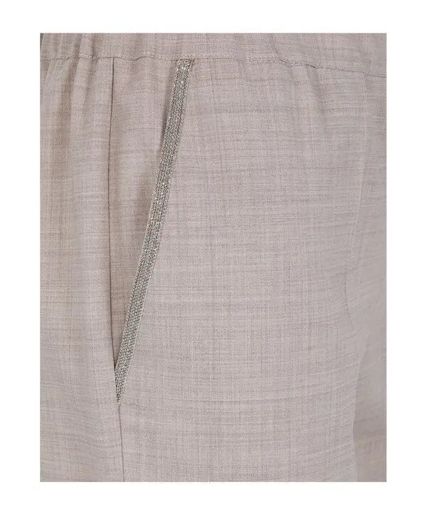 D.exterior Flannel Merino Trousers - Nude
