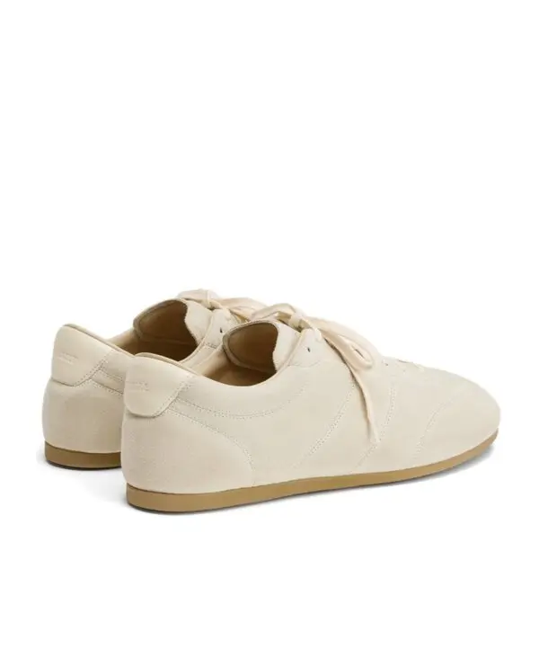 LEMAIRE Quilted Suede Low-top Sneakers - Ivory