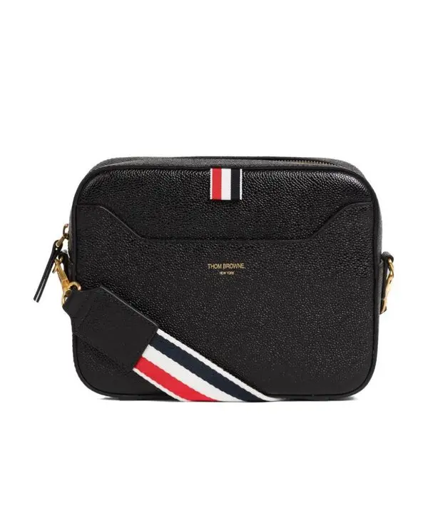 Thom Browne Rwb Striped Camera Bag - Black