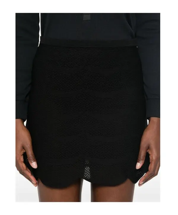 TOM FORD Scalloped Hem Skirt - Black