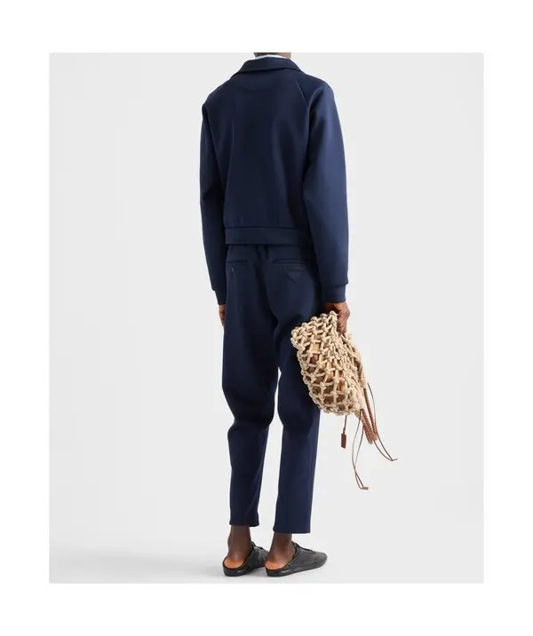 Prada Logo Detailed Zipped Sweatshirt