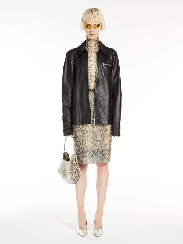 Sportmax Zipped Leather Jacket