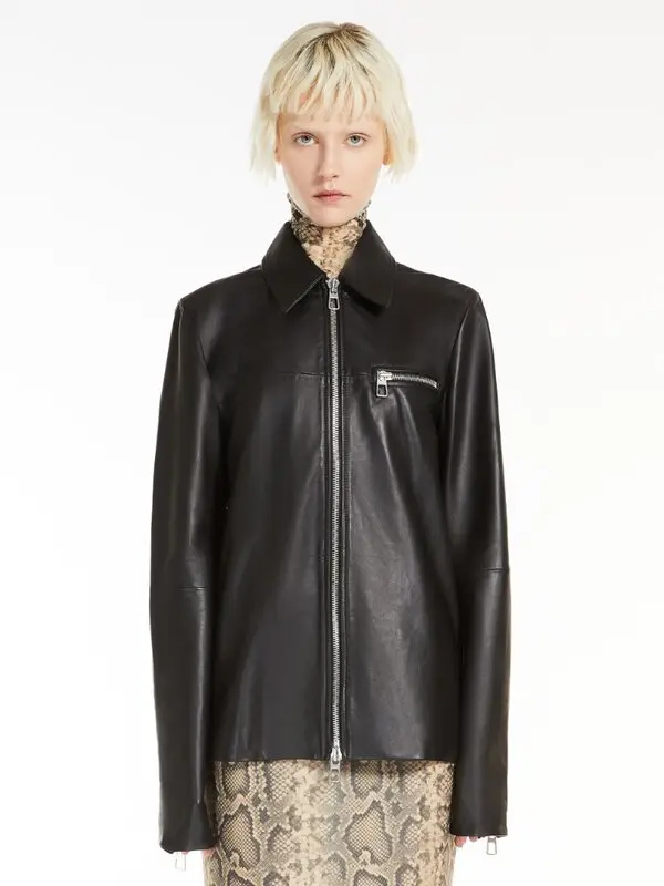 Sportmax Zipped Leather Jacket