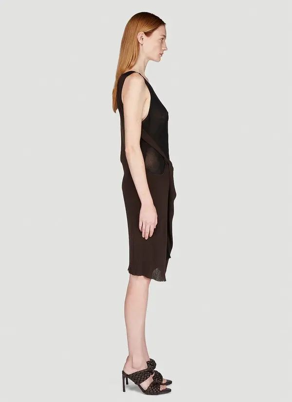 Bottega Veneta Cut-out Layered Knit Dress - Black