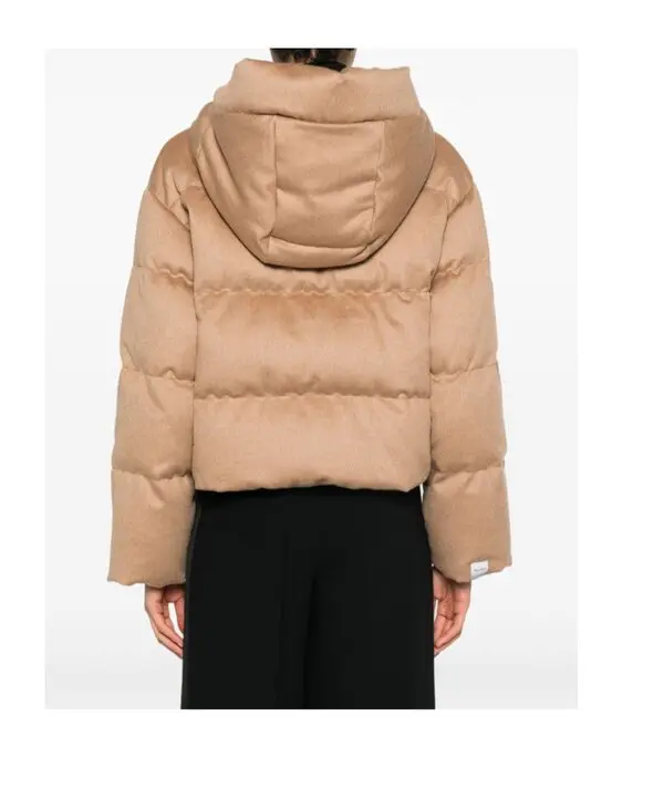 Max Mara Padded Hooded Jacket - Nude