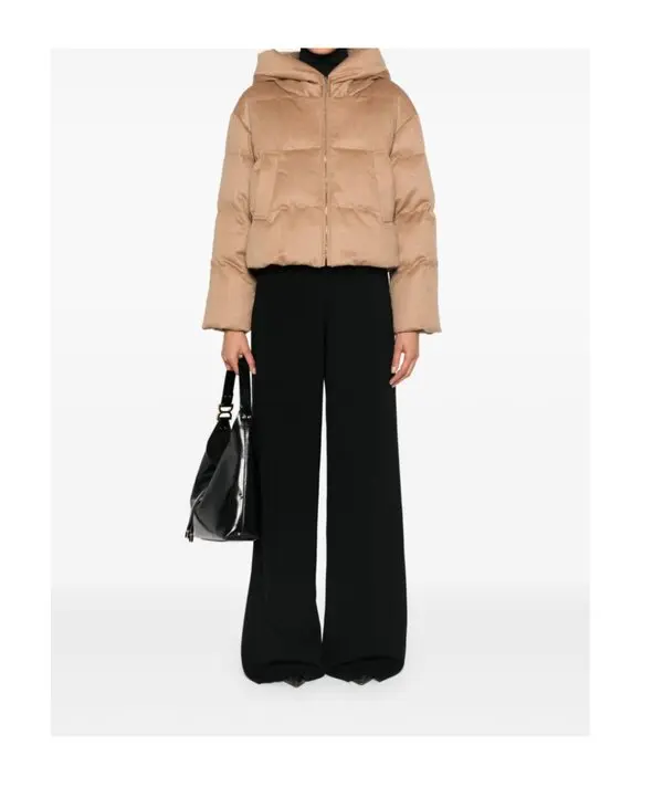 Max Mara Padded Hooded Jacket - Nude