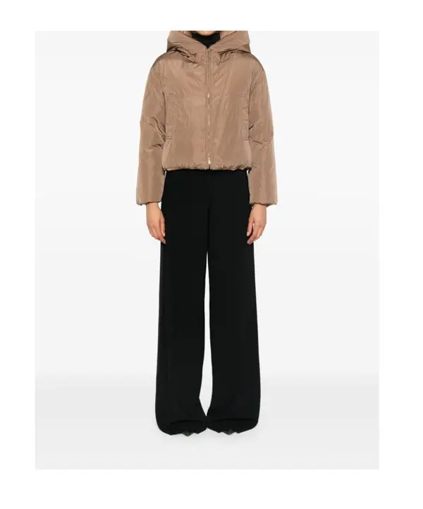 Max Mara Padded Hooded Jacket - Nude