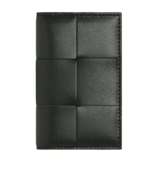 Bottega Veneta Woven Pattern Card Bag - Black