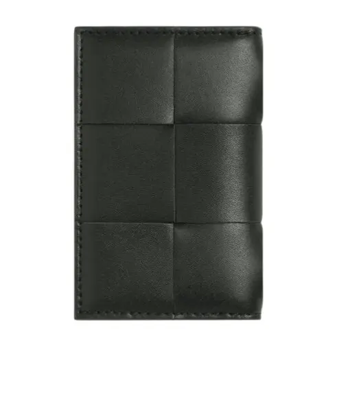Bottega Veneta Woven Pattern Card Bag - Black