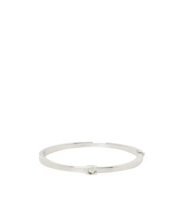 COACH C-shaped Hinged Bracelet - Silver