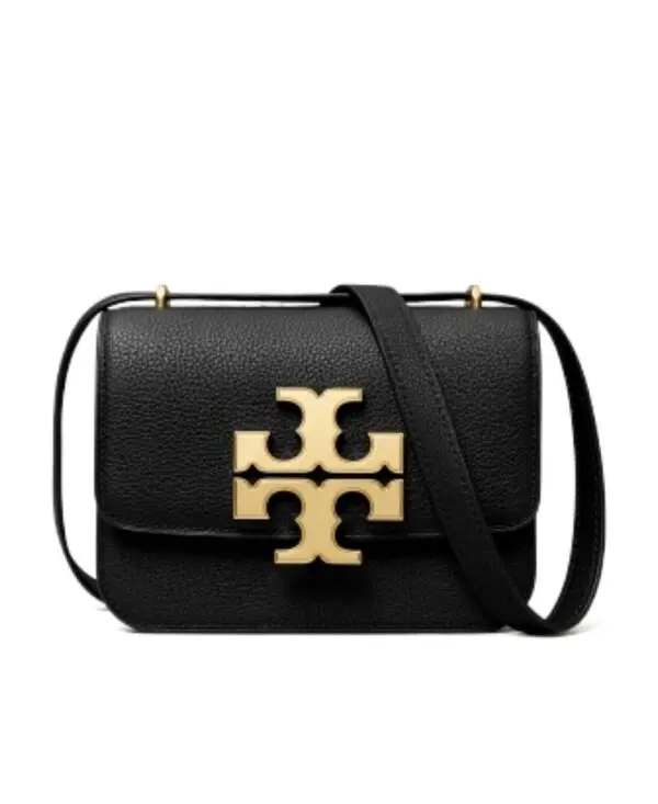 Tory Burch Eleonor Logo Plaque Small Shoulder Bag - Black