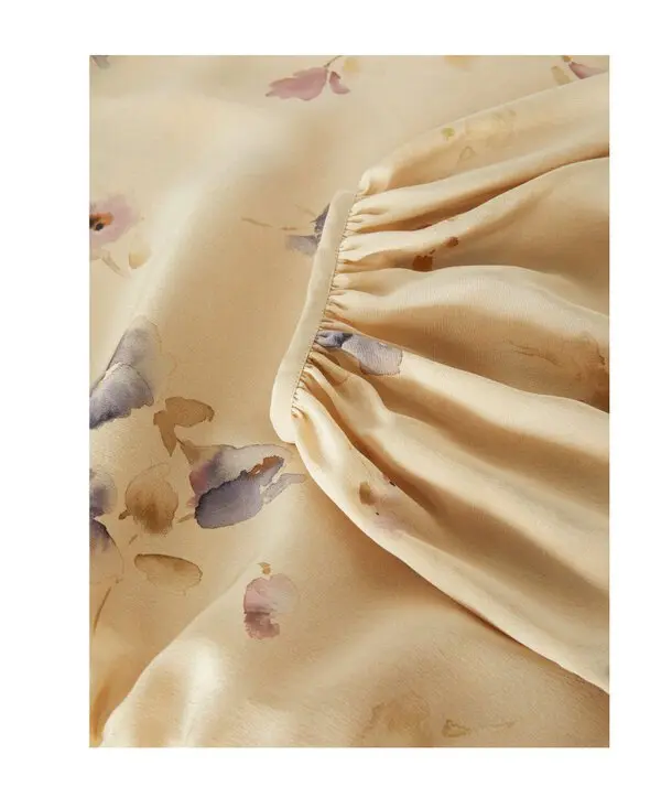 Loro Piana Printed Floral Silk Blouse - No