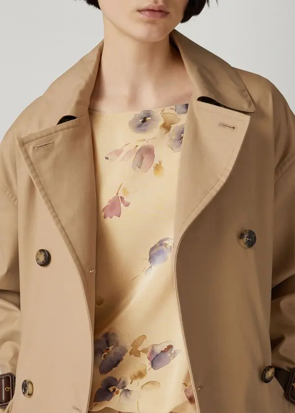 Loro Piana Printed Floral Silk Blouse - No