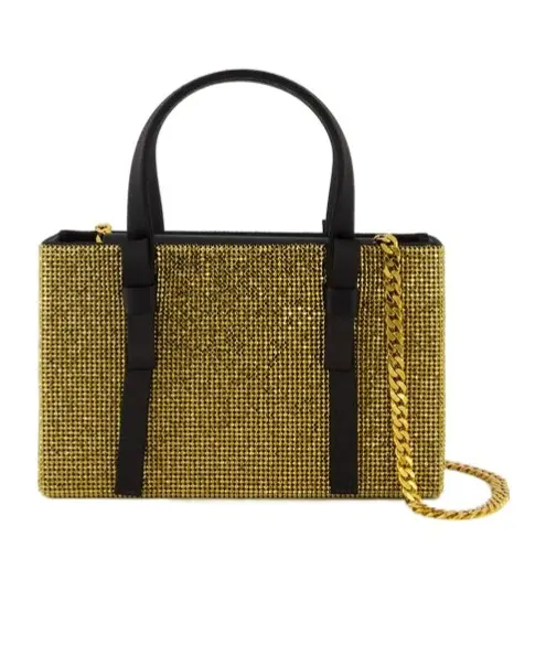 Kara Mesh Chain Tote Bag - Brown