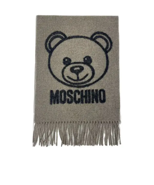 Moschino Fringed Scarf - Gray