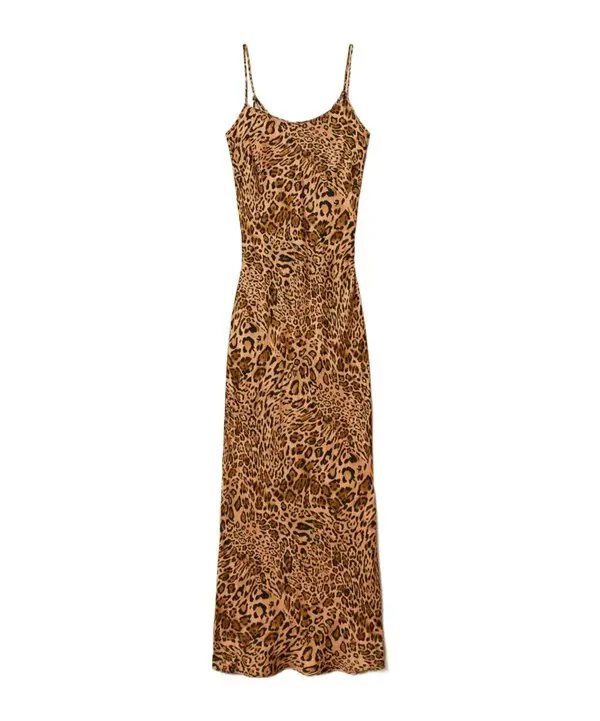 TWINSET Leopard-print Slip Dress - Brown