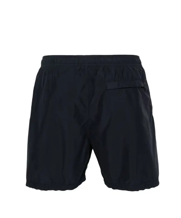 Stone Island Logo Patch Swim Shorts - Blue