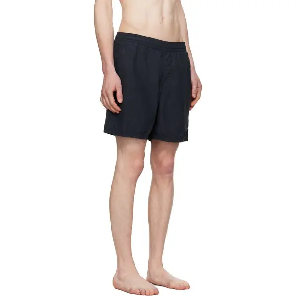 Stone Island Logo Patch Swim Shorts - Blue