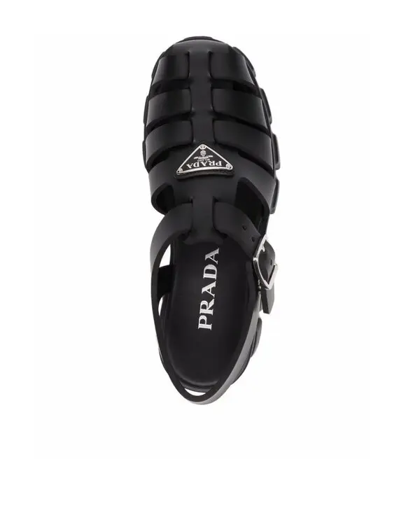 Prada Strapped Platform Sandals With Buckle Detail