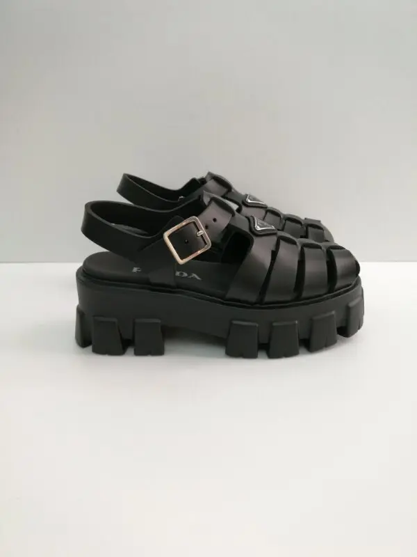 Prada Strapped Platform Sandals With Buckle Detail