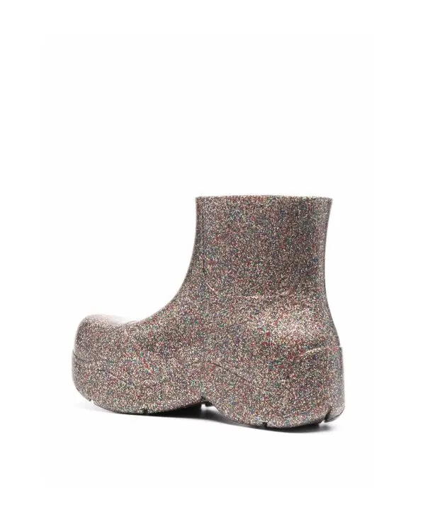 Bottega Veneta Glittered Rubber Ankle Boots