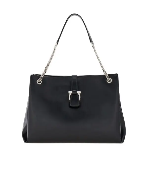 FERRAGAMO Top Handle Tote Bag - Black