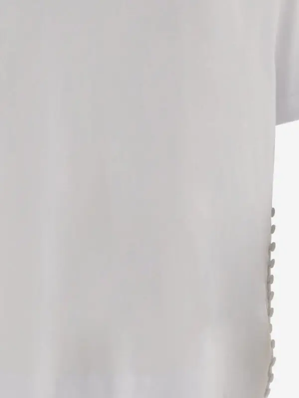 Dries Van Noten Cotton T-shirt With Decorative Buttons