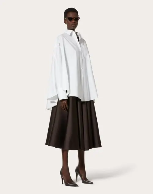 Valentino Garavani High Waisted Pleated Midi Skirt