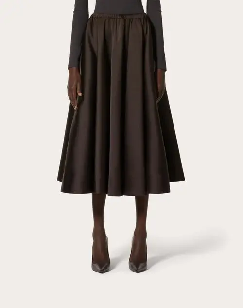 Valentino Garavani High Waisted Pleated Midi Skirt