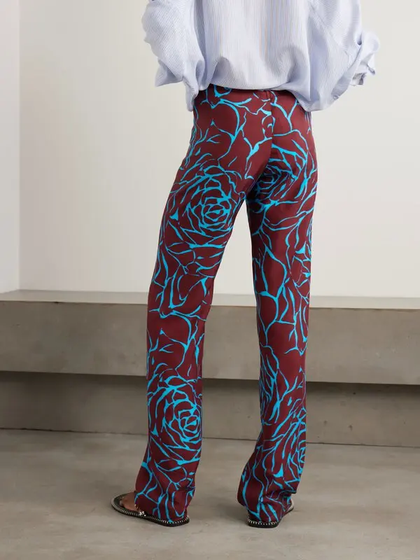 Dries Van Noten Archive Rose Printed Pants