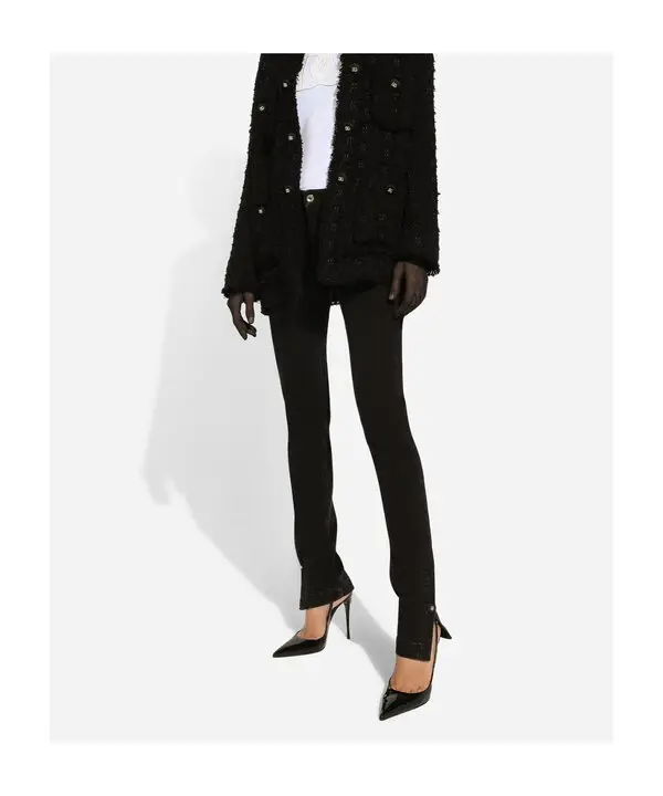 Dolce & Gabbana Logo Plaque Skinny Jeans
