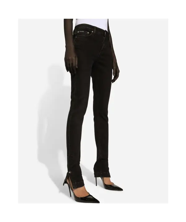 Dolce & Gabbana Logo Plaque Skinny Jeans