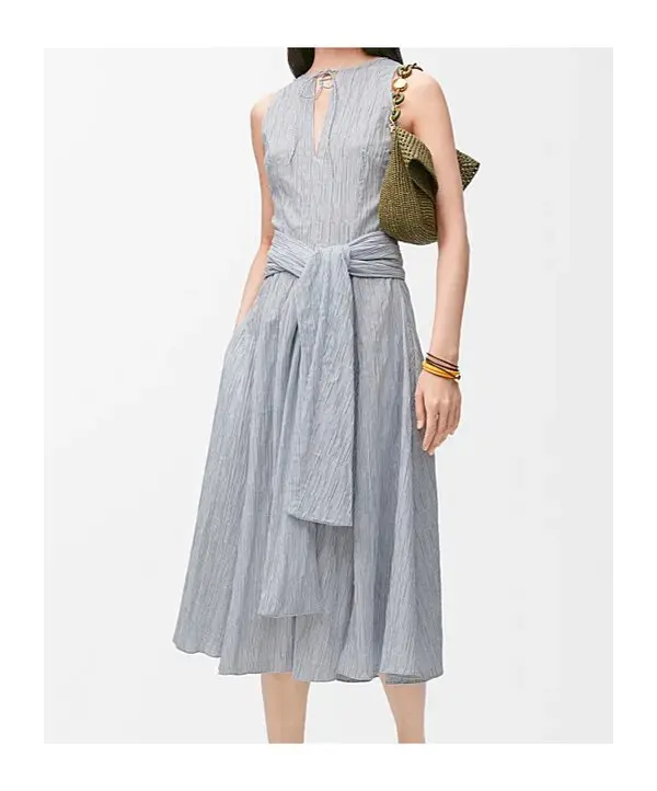 Loewe Striped Asymmetric Hem Dress