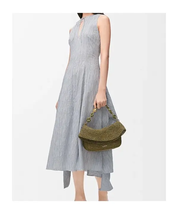 Loewe Striped Asymmetric Hem Dress