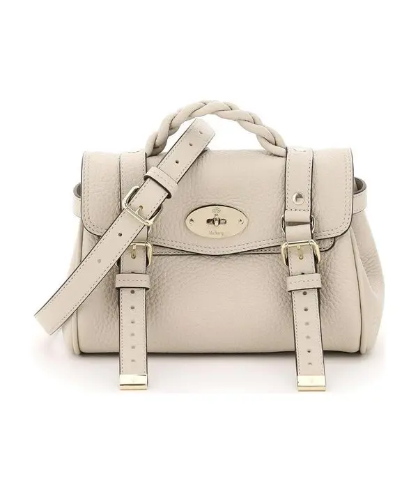 Mulberry Alexa Buckled Mini Crossbody Bag - Nude