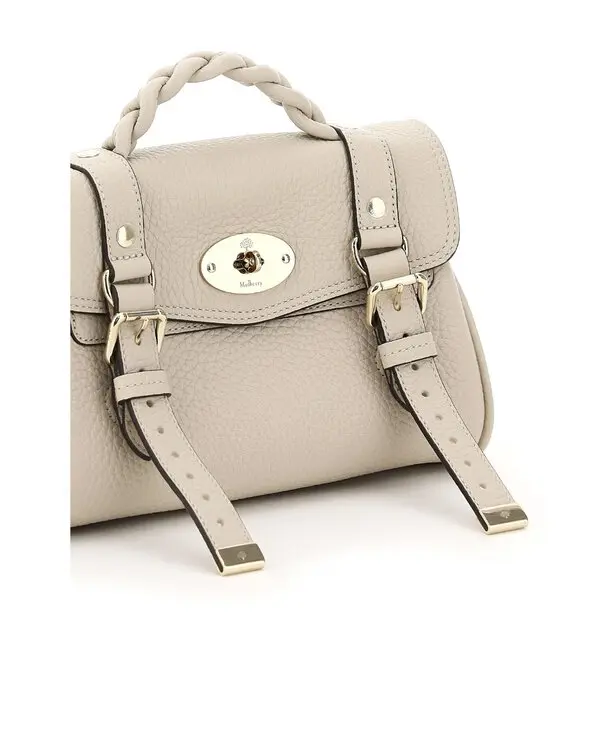 Mulberry Alexa Buckled Mini Crossbody Bag - Nude