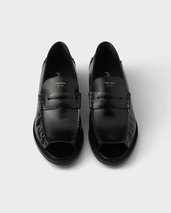 Prada Logo-printed Penny Loafers