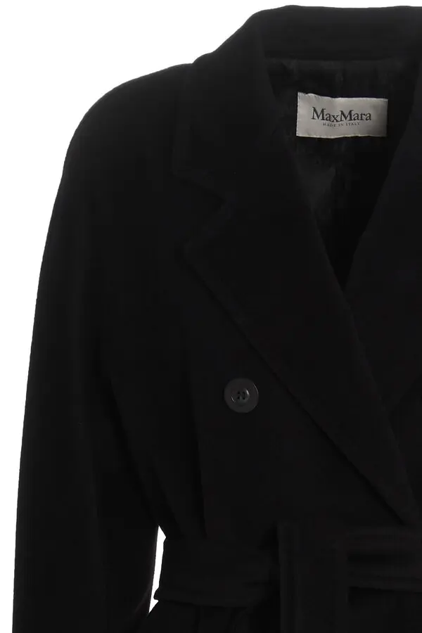 Max Mara Madame Double-breasted Coat - Black