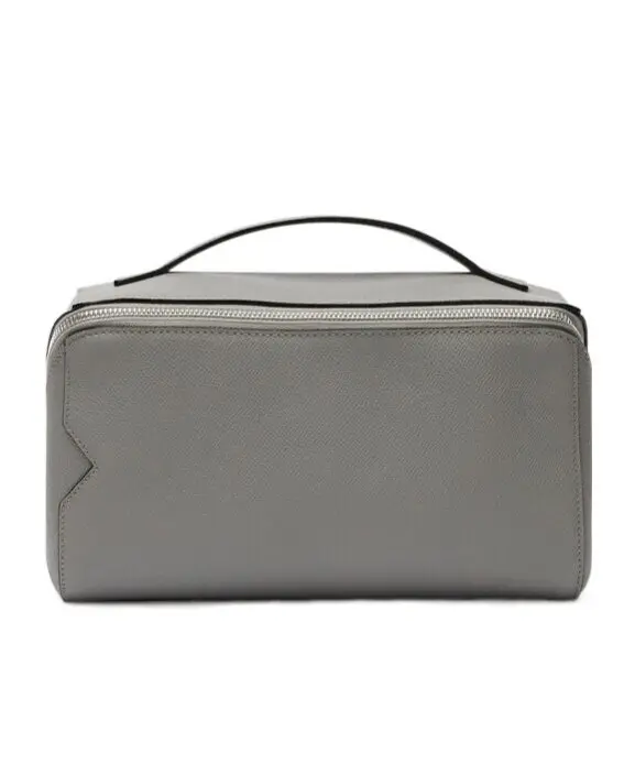 VALEXTRA V-shaped Washing Bag - Cement Ash