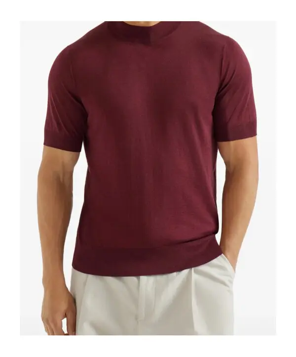 Brunello Cucinelli Mock-neck Knit T-shirt