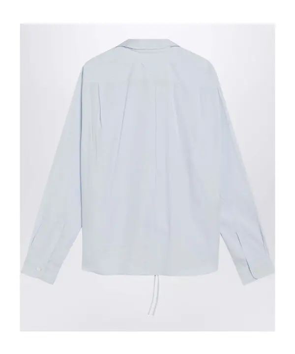Prada Long-sleeved Ruched Shirt - Interstellar Blue