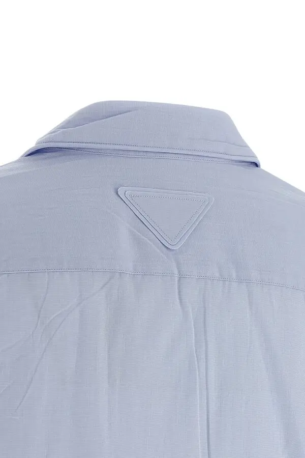 Prada Long-sleeved Ruched Shirt - Interstellar Blue