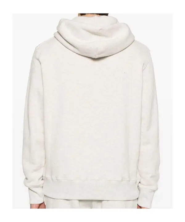 AUTRY Logo Embroidered Drawstring Hoodie - Grey