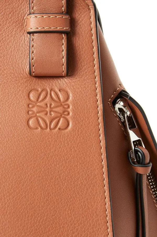 Loewe Hammock Logo Embossed Shoulder Bag - Tan