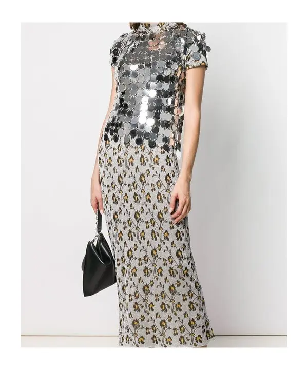 Rabanne Short-sleeved Sequined Top