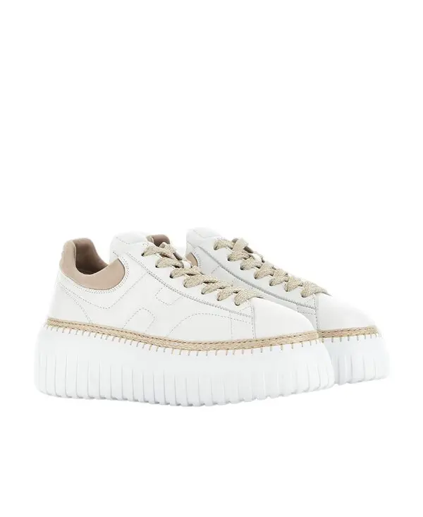 Hogan Platform Lace-up Sneakers - White