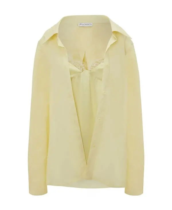 J.W.ANDERSON Long-sleeved Shirt With Lace Camisole - No