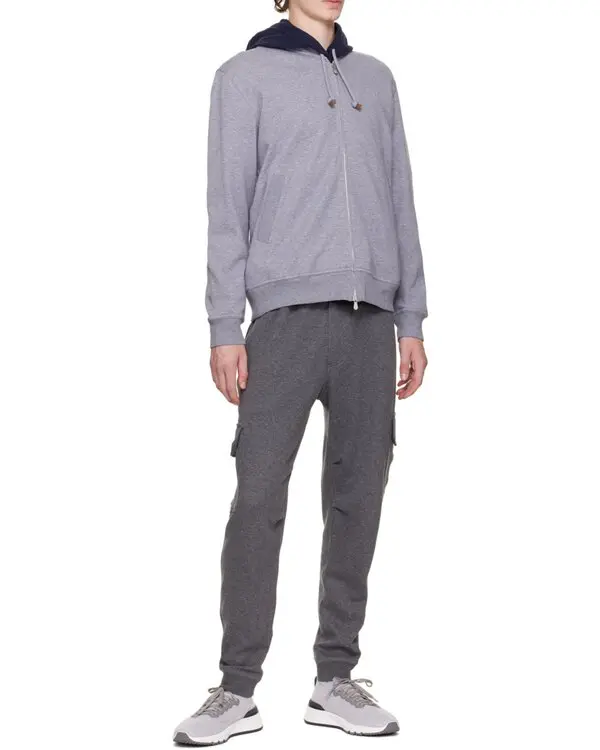 Brunello Cucinelli Knitted Lace-up Sneakers - Grey